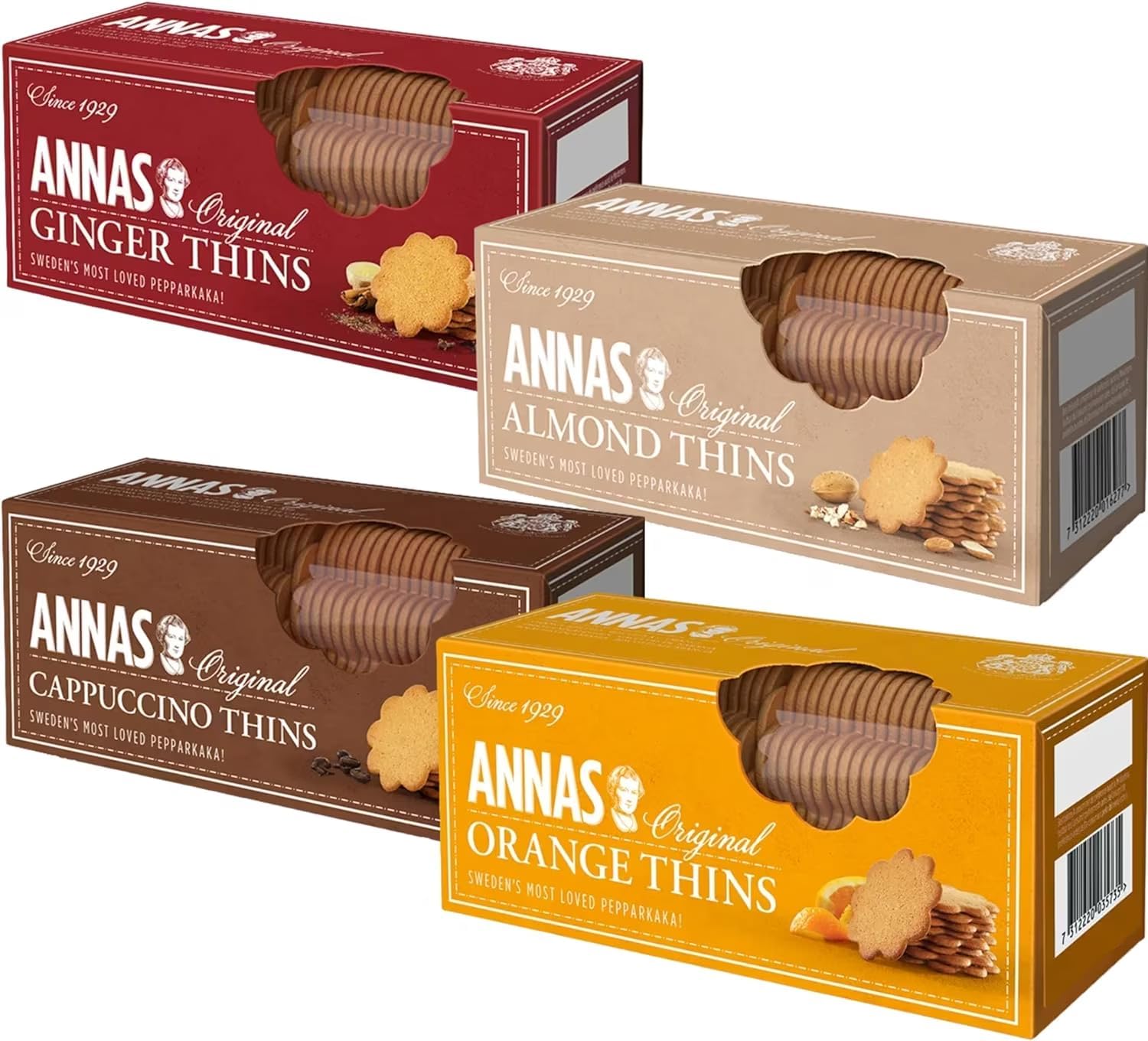 Annas Orange Thins- Light & Zesty Orange Flavor - Classic Chocolate Chip Cookies - Rich ...