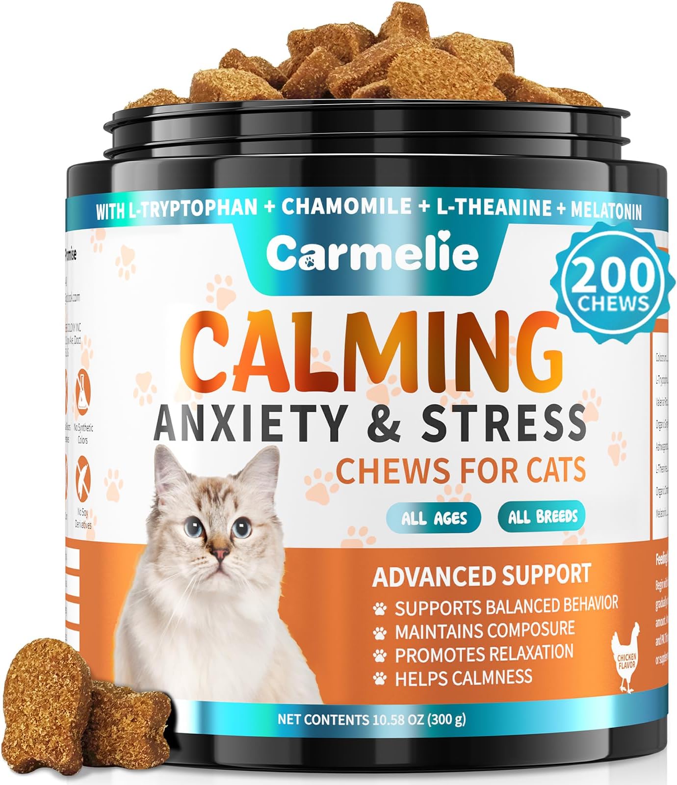 Amazon.com : Sentry Calming Chews for Cats, Calming Aid Helps to Manage ...