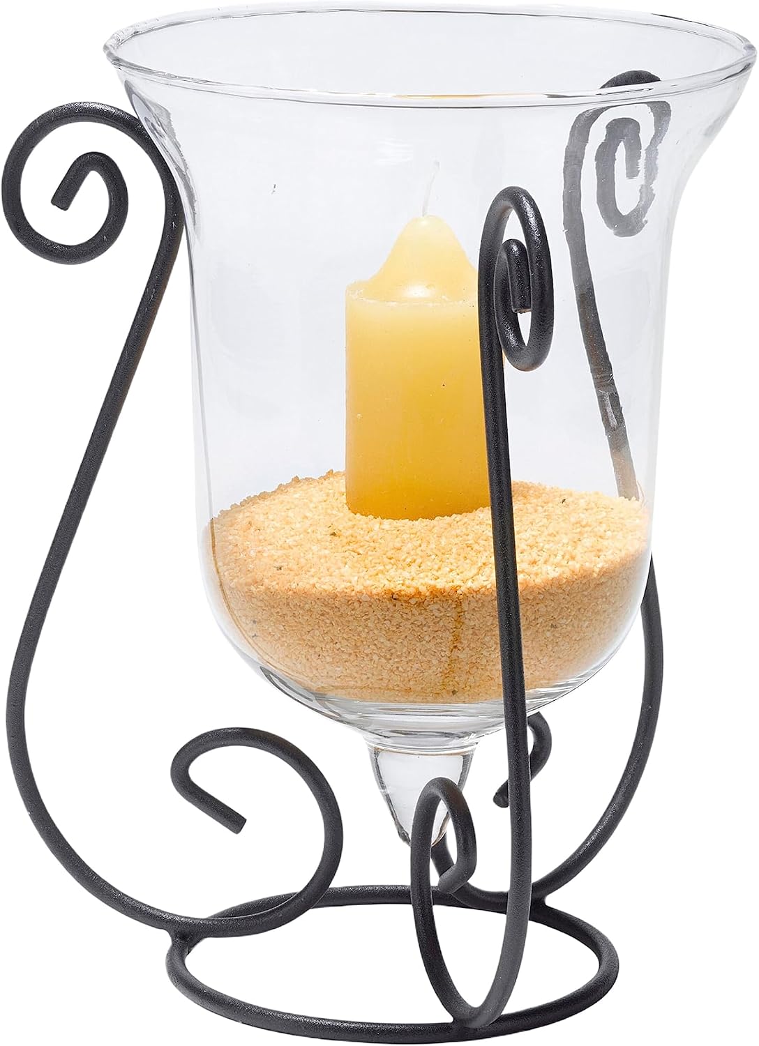 Amazon.com: My Home Jumbo Lantern with Sand and Candle : Home & Kitchen