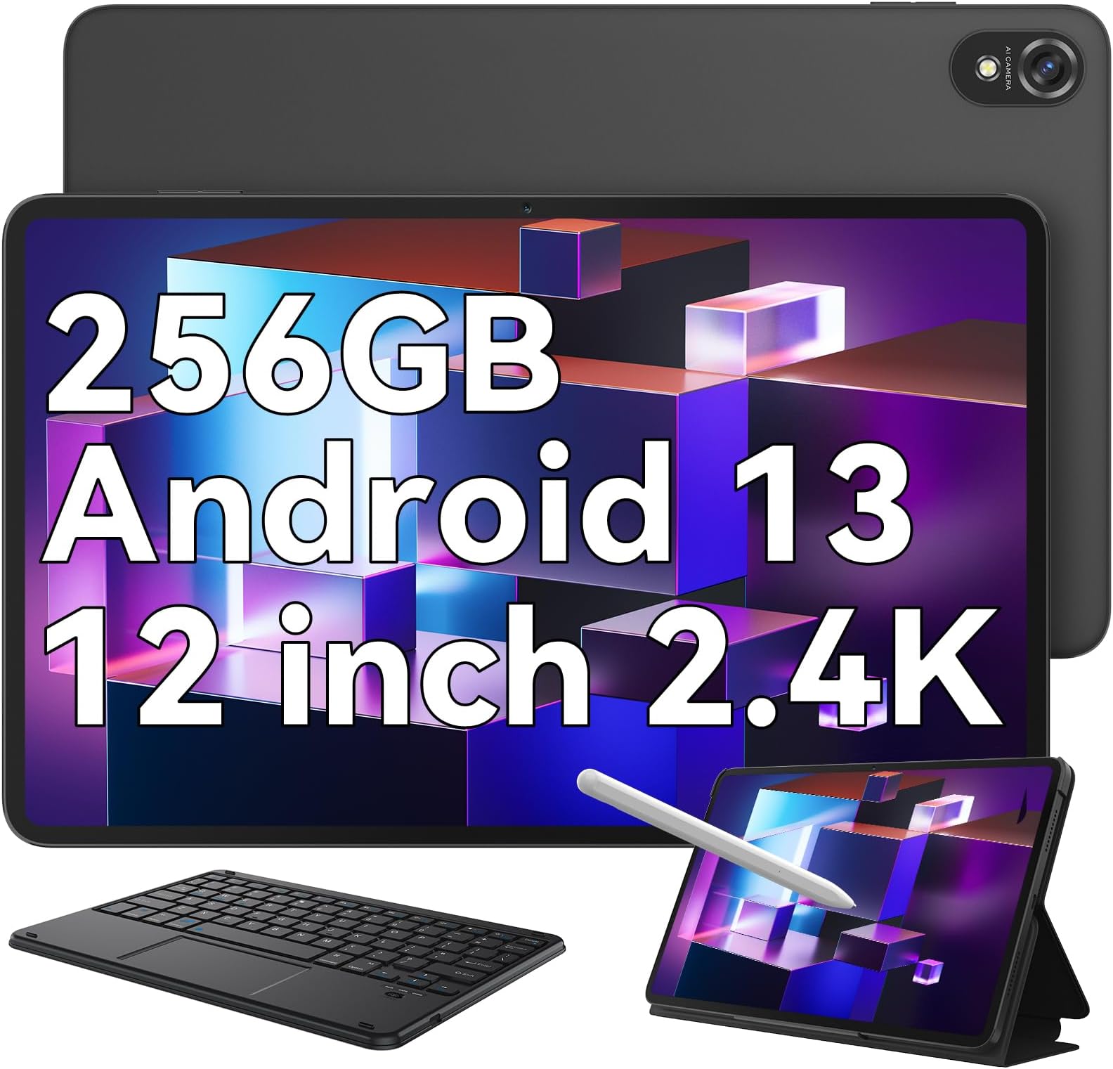 Blackview Tablets 12 Inch Android 13 Tablet Tab18, 256GB ROM+2TB, 2.4K ...