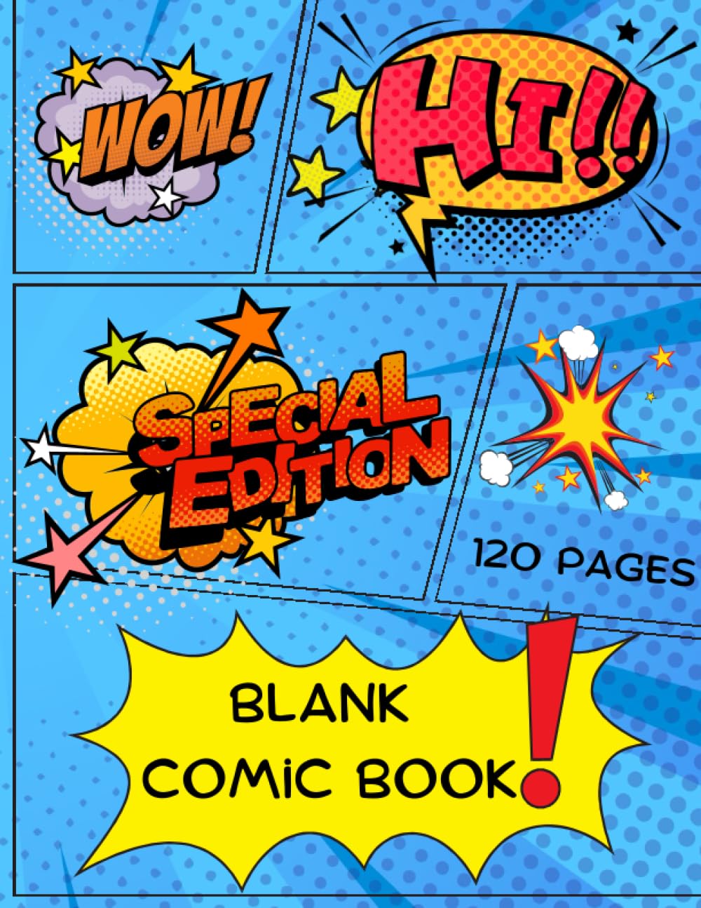 Blank Comic Book - 8.5x11inches - Blank Pages, Limitless Stories: Your ...