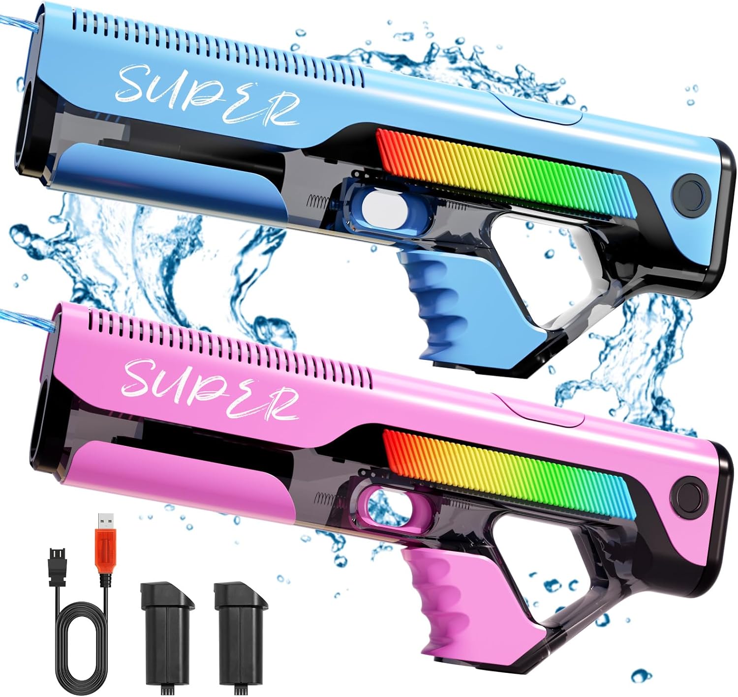 Amazon.com: Skirfy Electric Water Gun for Adults&Kids,Auto Suction Guns ...