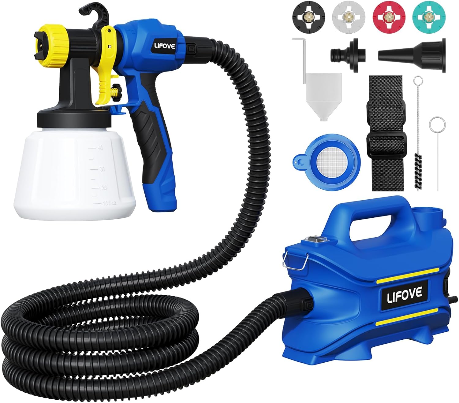 Amazon.com : LIFOVE Paint Sprayer 800W HVLP Electric Spray Paint Gun ...