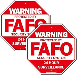 Amazon.com : 2Pack FAFO Security Sign, Fuck Around and Find Out Sign ...