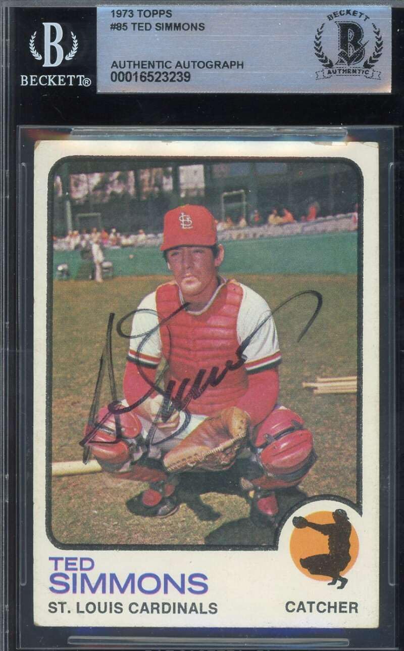 Ted Simmons Beckett BAS Signed 1973 Topps Autograph – Yaxa Guatemala
