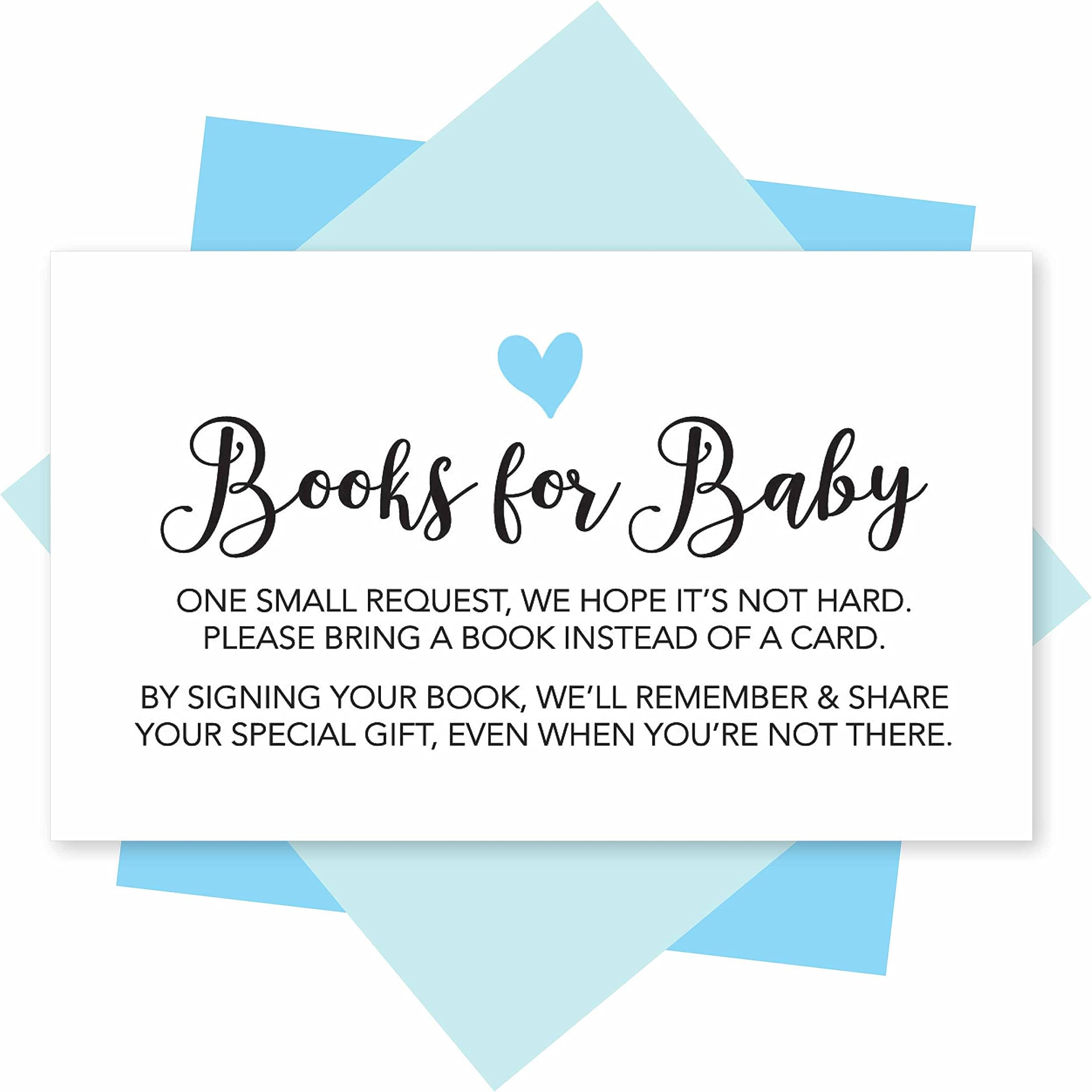 Amazon.com : Hadley Designs 25 Books For Baby Shower Request Cards ...
