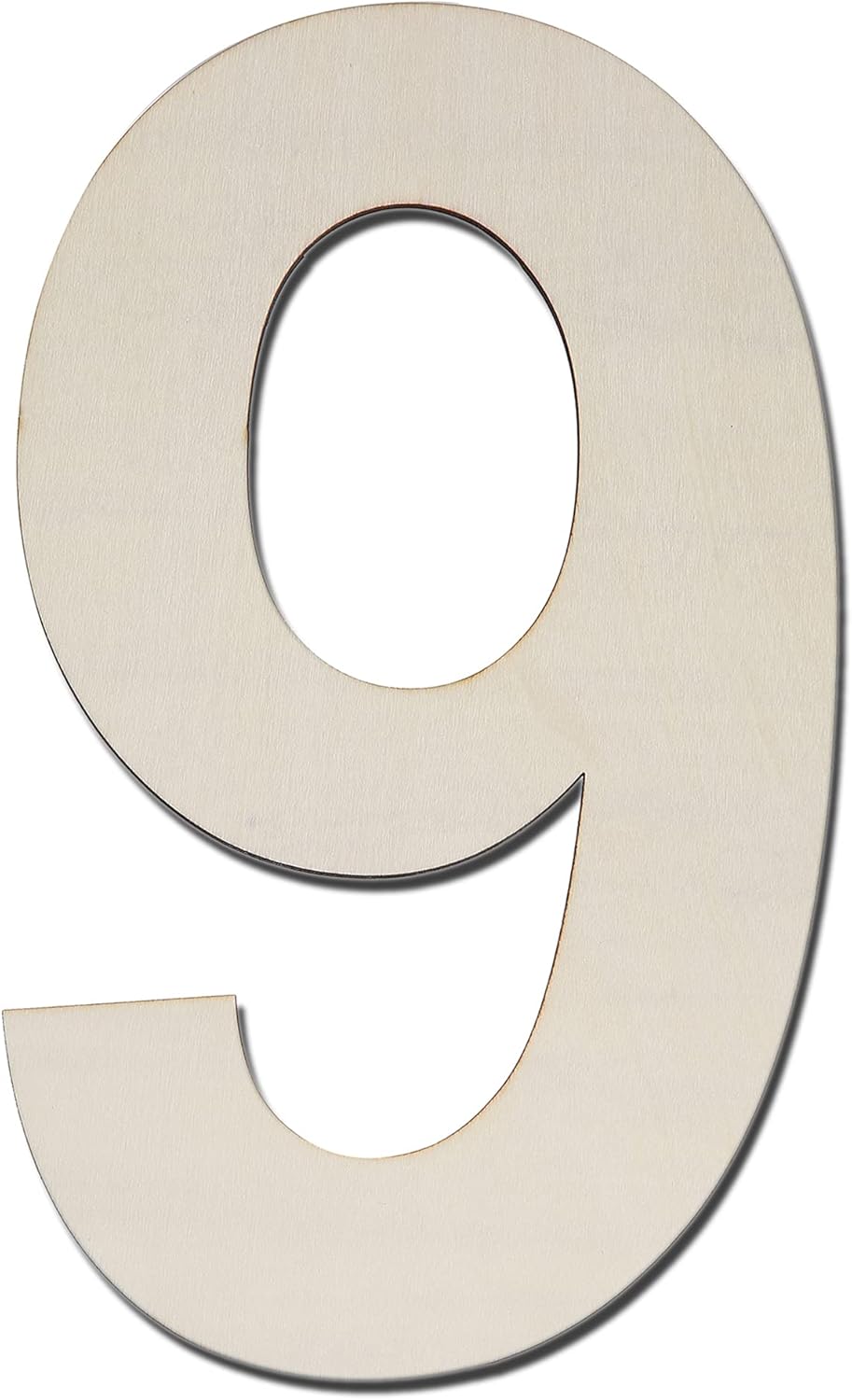 Amazon.com: 12 Inch Large Wood Number Sign 9, Unfinished Blank Wooden ...