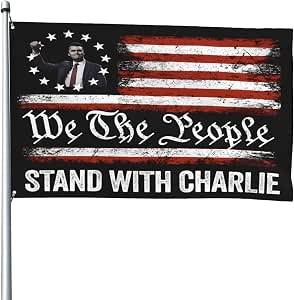Amazon.com : Justice For Charlie Kirk flag We Stand With Charlie ...