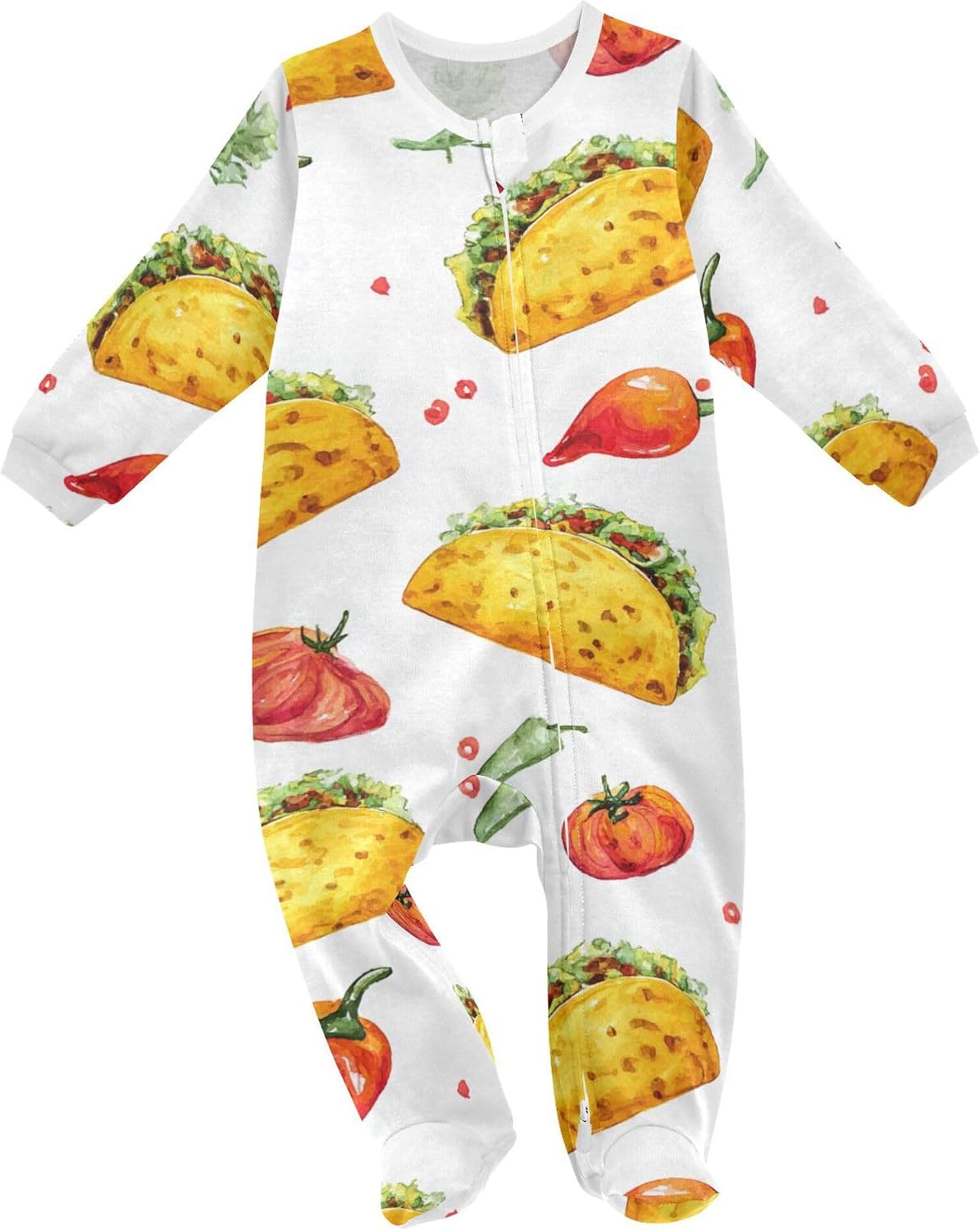 Amazon.com: Mazeann Taco Peppers Baby Sleepers Newborn Baby One-Piece ...