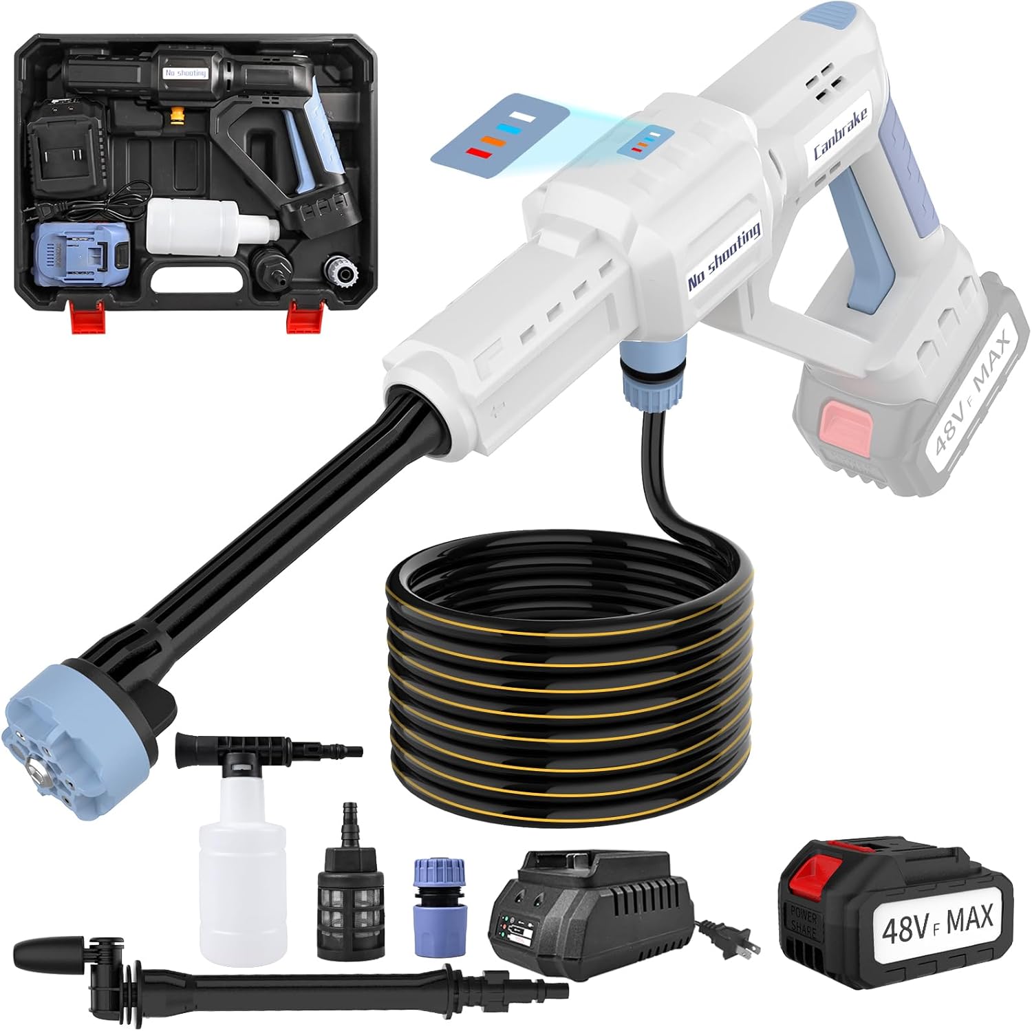 Amazon.com : Portable Pressure Washer, Cordless Pressure Washer with ...