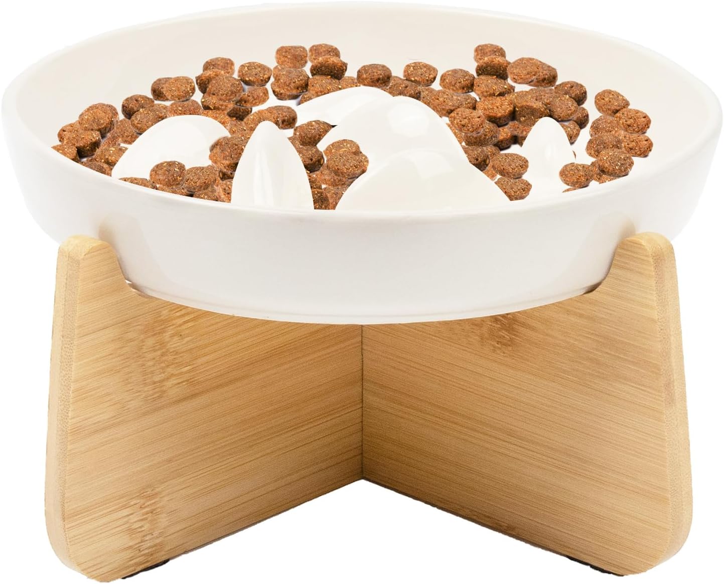 Raised Cat Bowl, Raised Cat Slow Feeder Ceramic Elevated Bowl Anti ...