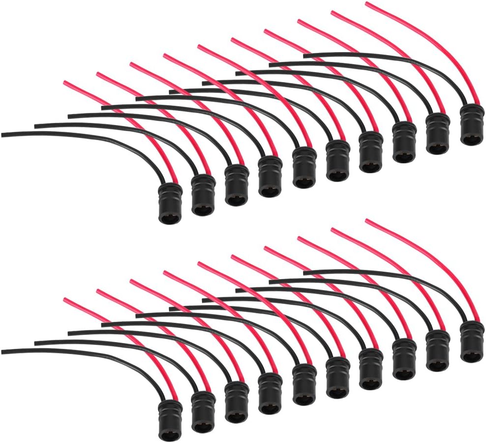 Suuonee Car Fuse Holder Connector, 20pcs T10 W5W Light Bulb Extension ...