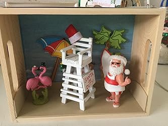 Amazon.com: Cape Shore Tropical Beach Lifeguard Santa Claus Christmas ...