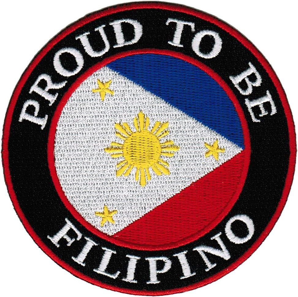 Amazon.com: Proud to Be Filipino Embroidered Patch Philippines Flag ...