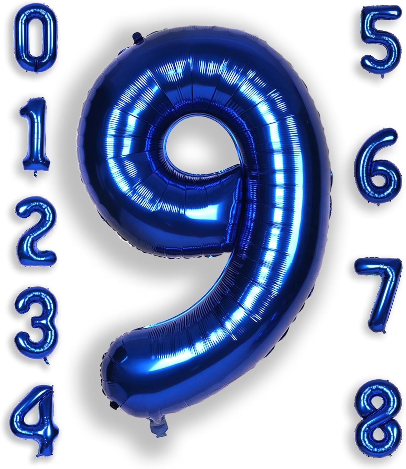 SULALABOO 40Inch Navy Blue 9 Balloon Number Large Helium Royal Blue ...