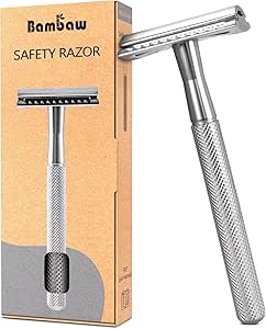 Bambaw Double Edge Safety Razor Silver | Zero Waste Safety Razors for ...