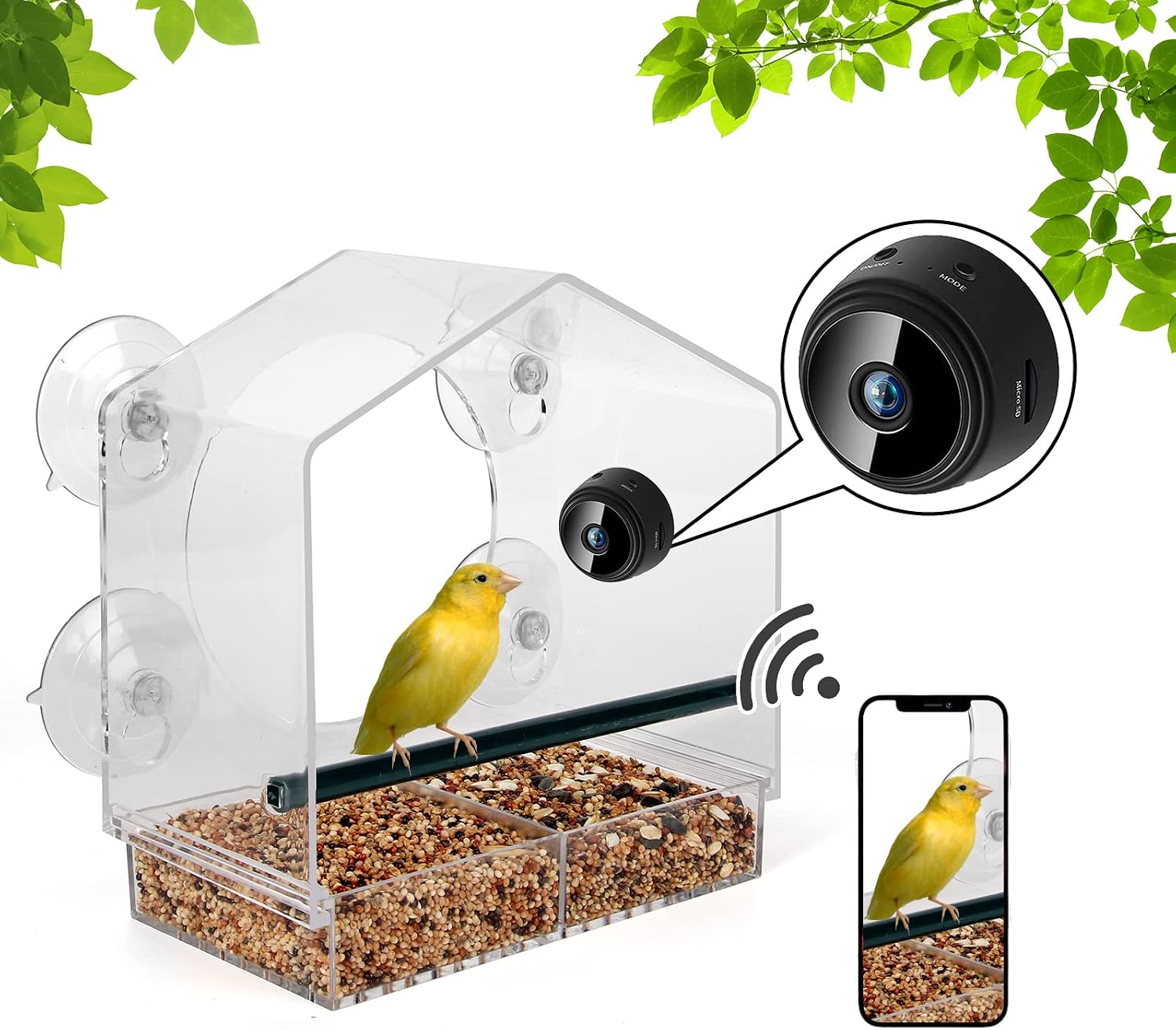 Amazon.com : VTROTH Smart Bird Feeder with Camera, Wireless Outdoor HD ...