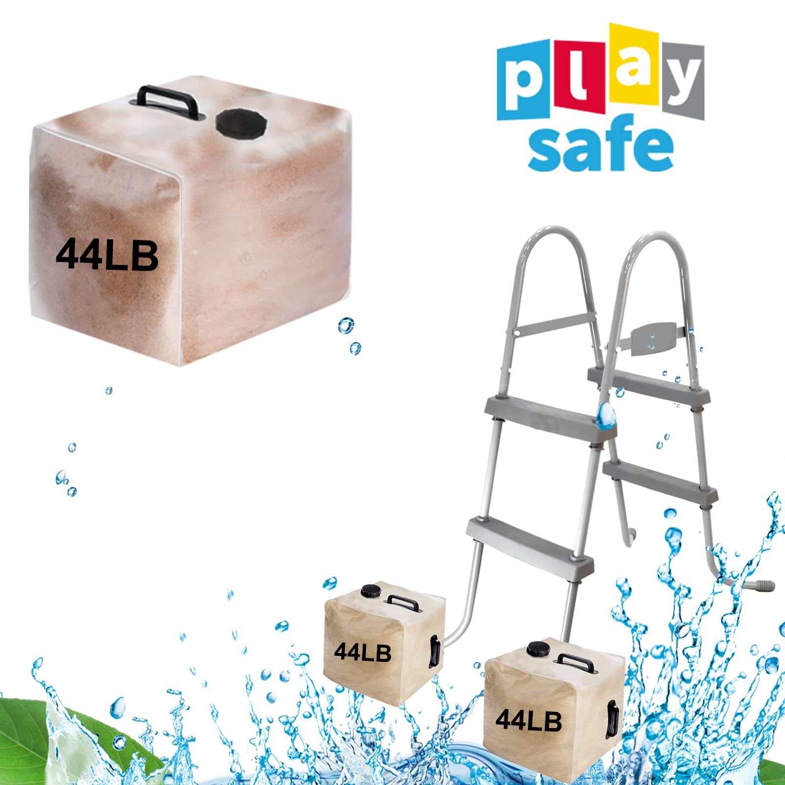 Snapklik.com : Clear Swimming Pool Ladder Weights, Universal Plastic ...