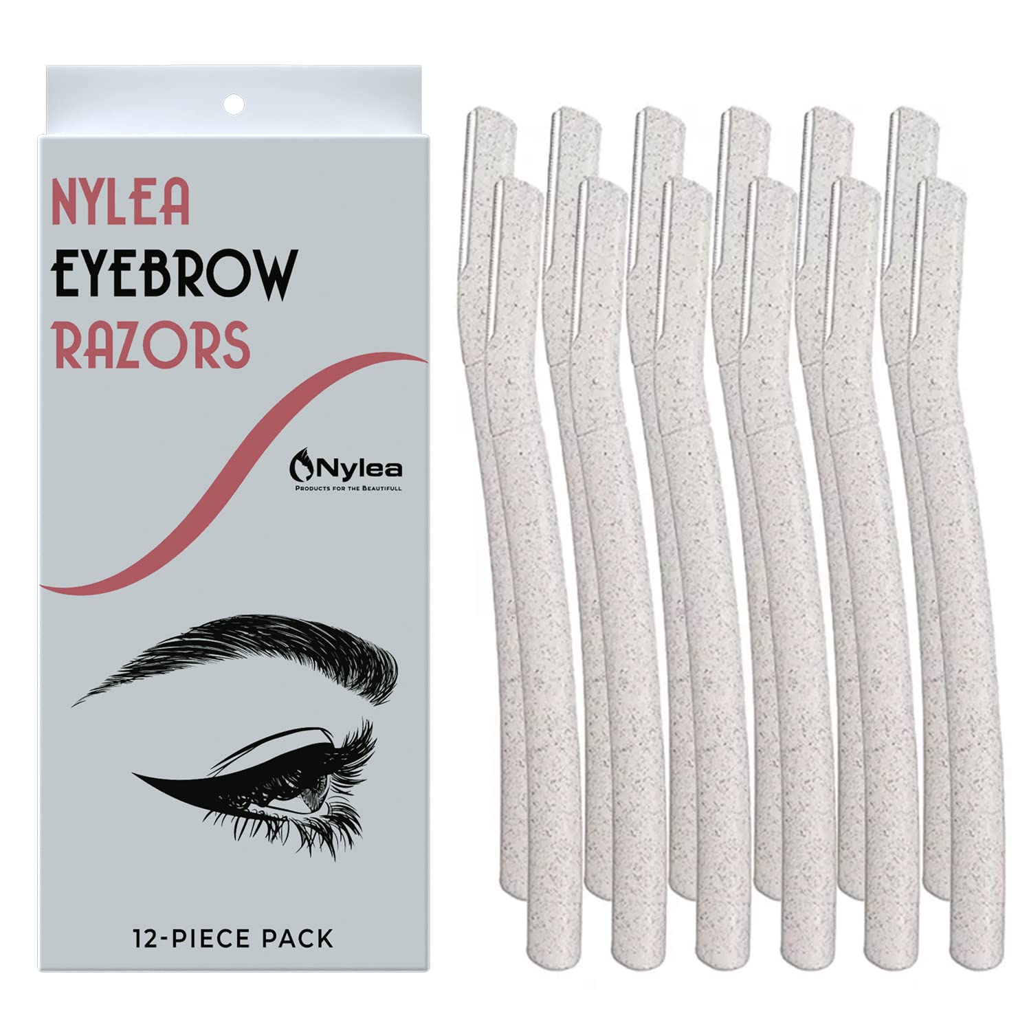 Amazon.com: 12 Pack Nylea Eyebrow Razor Trimmer [Extra Precision] Eco ...