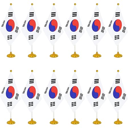 Amazon.com: 25 Pack Hand Held Small Mini Flag Korea Flag Korean Flag ...