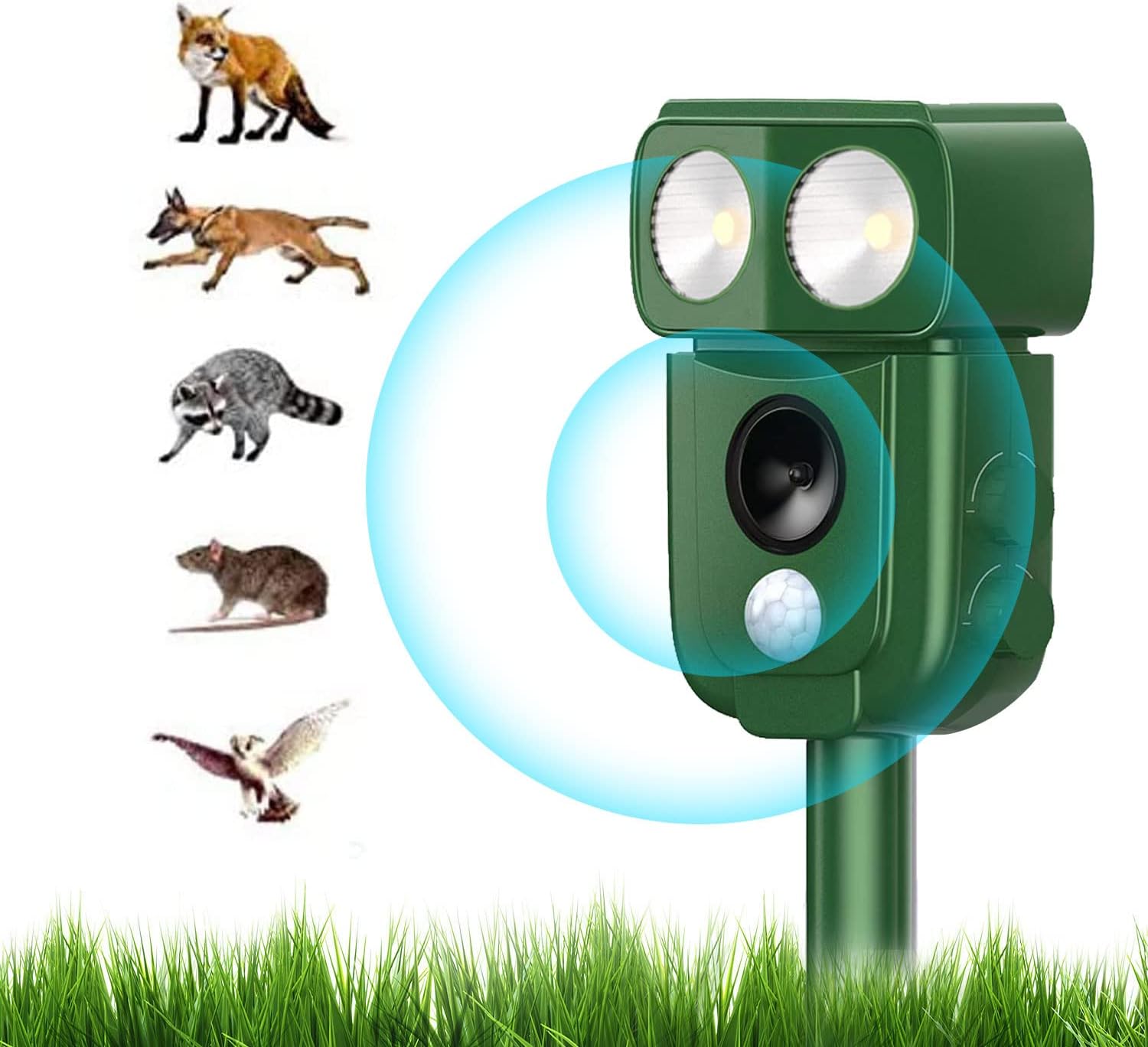 AILEDA Waterproof Sonic Mole Deterrent Devices,Mole Repellent ...