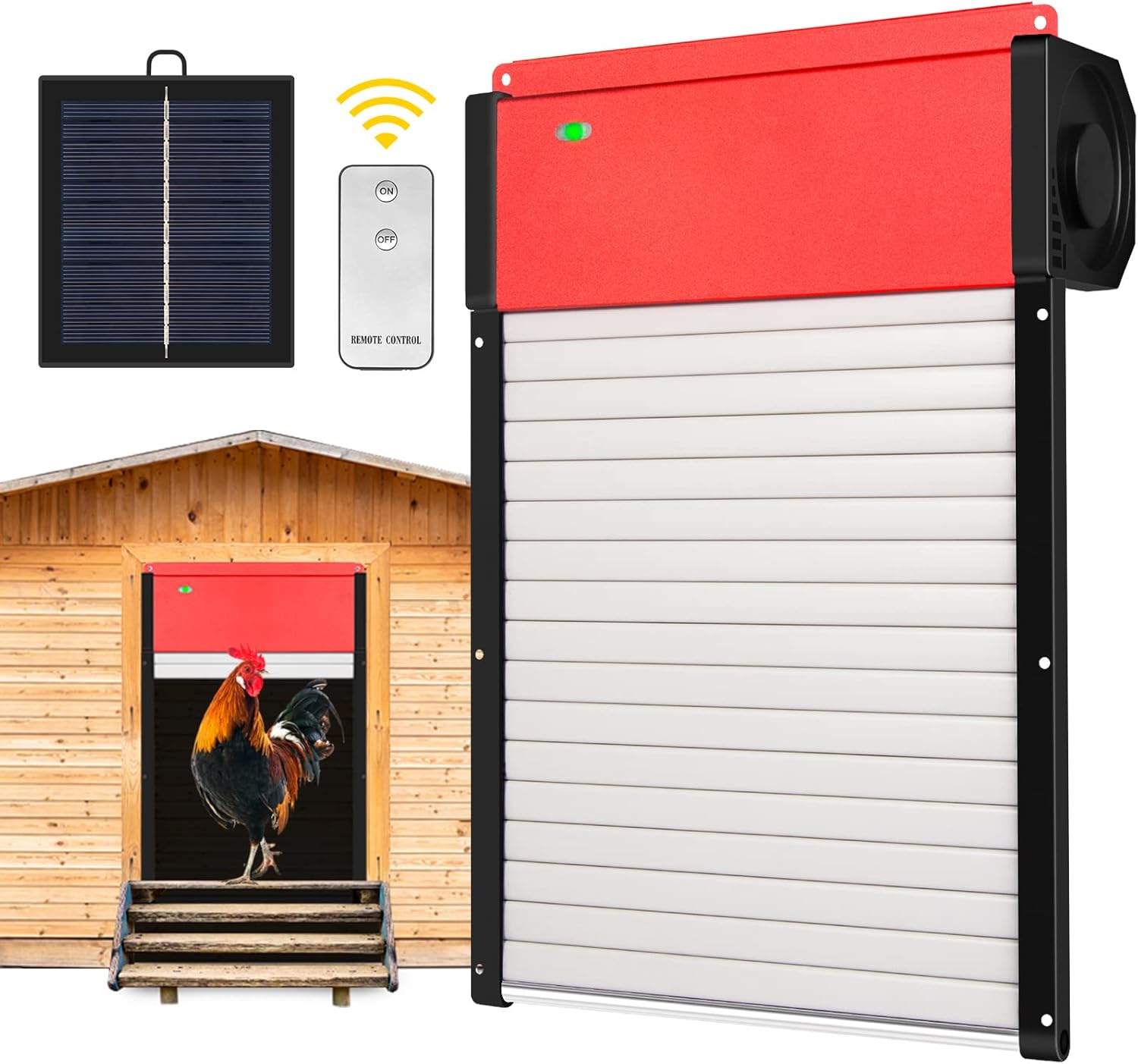 Amazon.com: Dejiovey Automatic Chicken Coop Door Solar Powered Opener ...