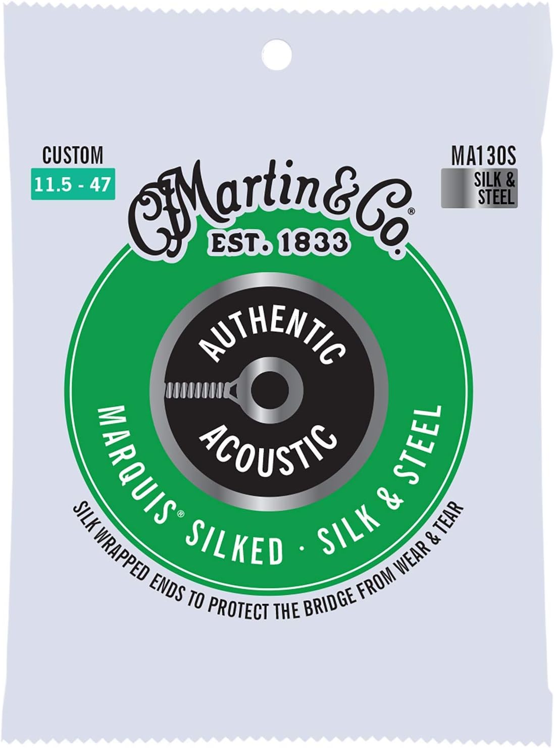 Amazon.com: Martin M130 80-20 Silk & Steel Strings Acoustic Guitar ...