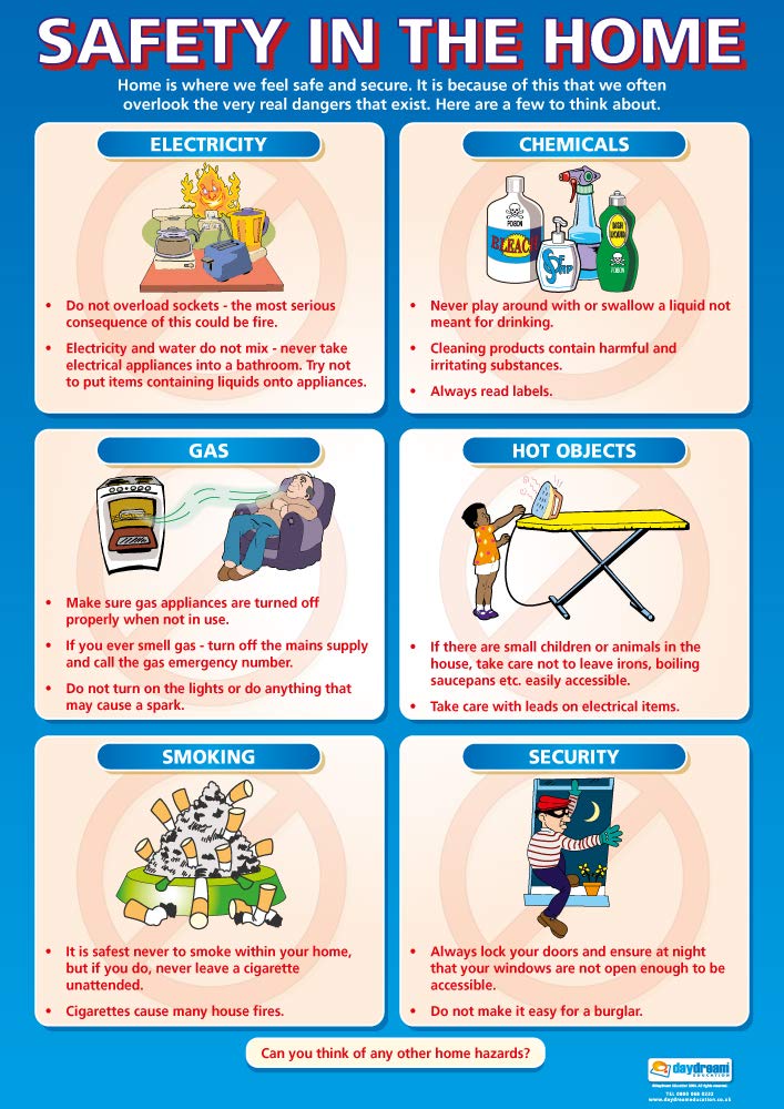 Safety in the Home | PSHE Posters | Laminated Gloss Paper measuring ...