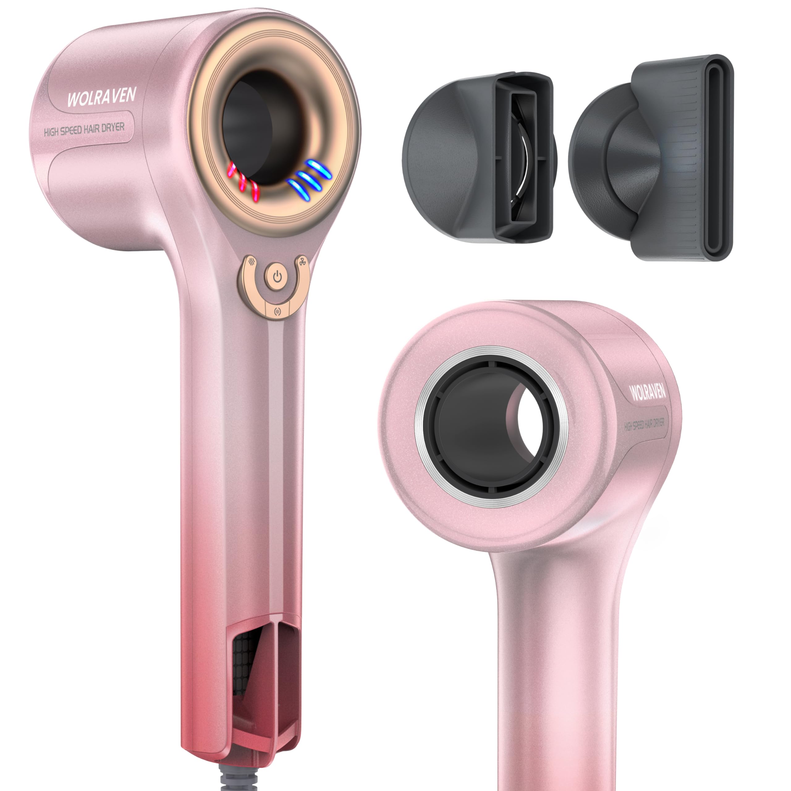Amazon.com : Hair Dryer Pink for Women - Wolraven Professional Ionic ...