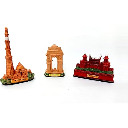 Buy the monument shop RED Fort India GATE QUTUB MINAR Fridge Magnet Set ...