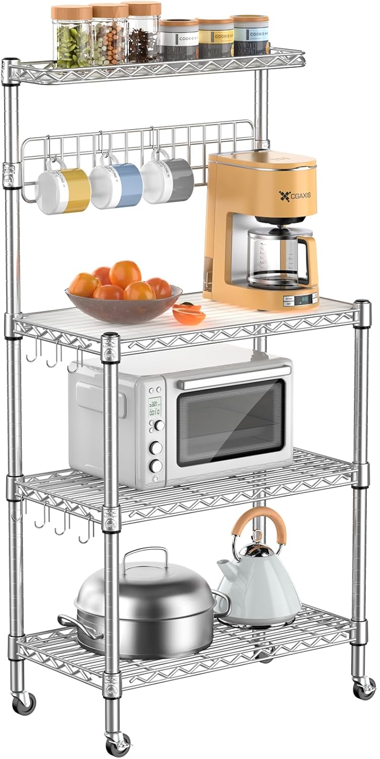 Amazon.com: Leteuke Bakers Rack for Kitchen with Storage, NSF Certified ...