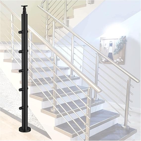 Amazon.com: Stainless Steel Railing Posts Floor Mounted Handrails ...