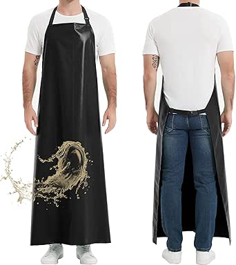 Thicker Rubber Apron, 51.18 x 35.43" Adjustable Apron, Heavy Duty Oil ...