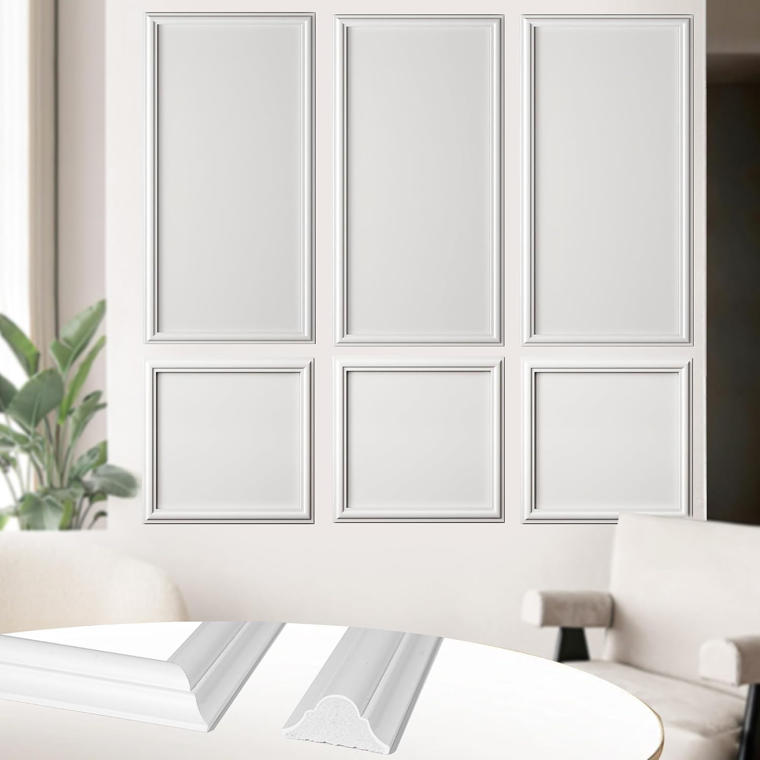 Amazon.com: MEILANHUI 6 Sets Peel and Stick Wall Molding, Self Adhesive ...