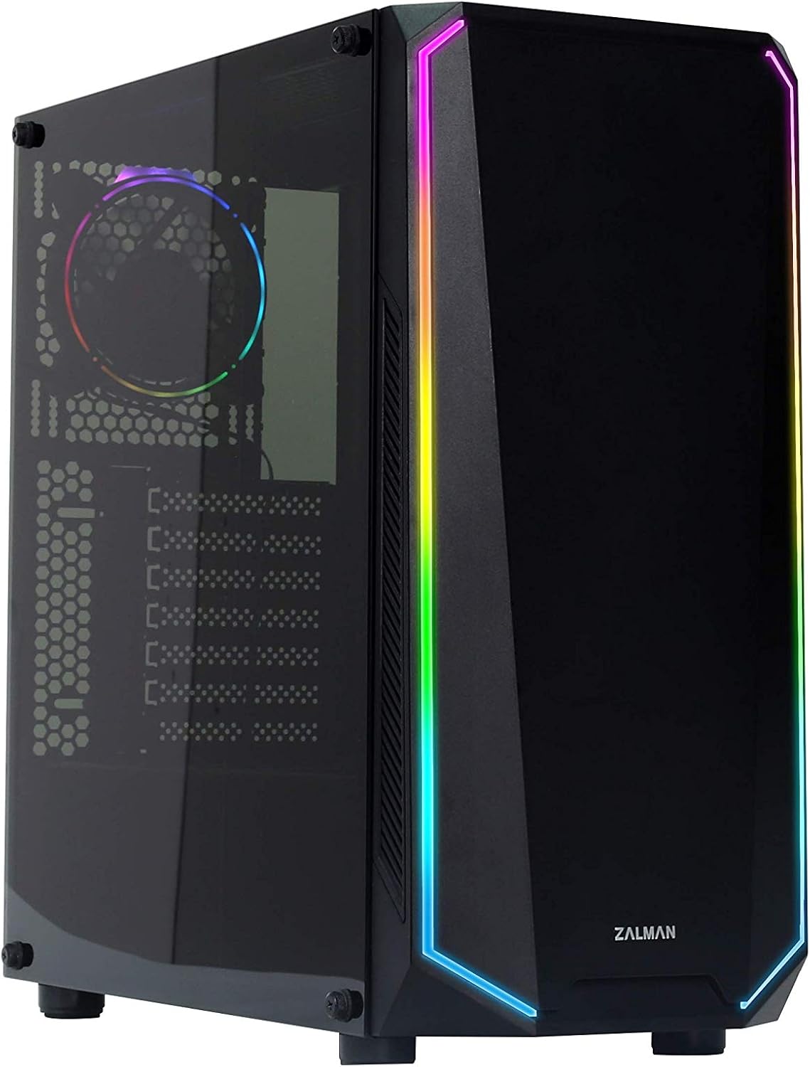 Amazon.com: Zalman K1 ATX Mid Tower Gaming PC Case, Spectrum RGB Front ...
