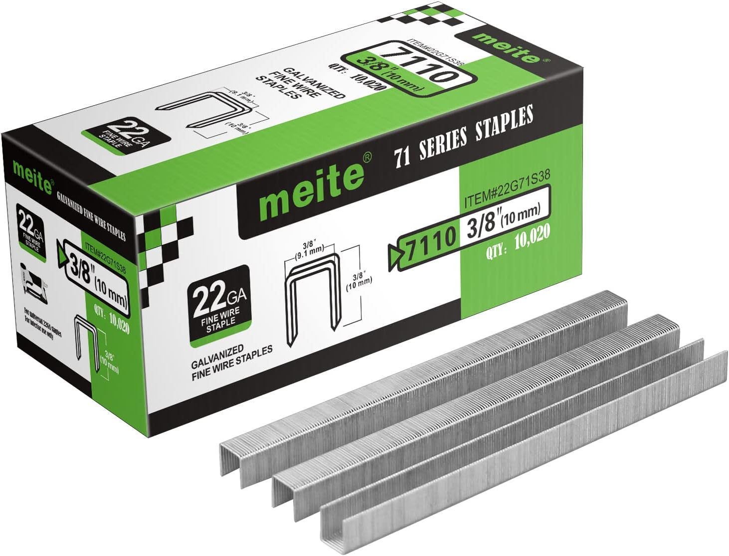 Spot Nails 87003 3/8-Inch Crown Staples, 3/16-Inch, 10000-Piece ...