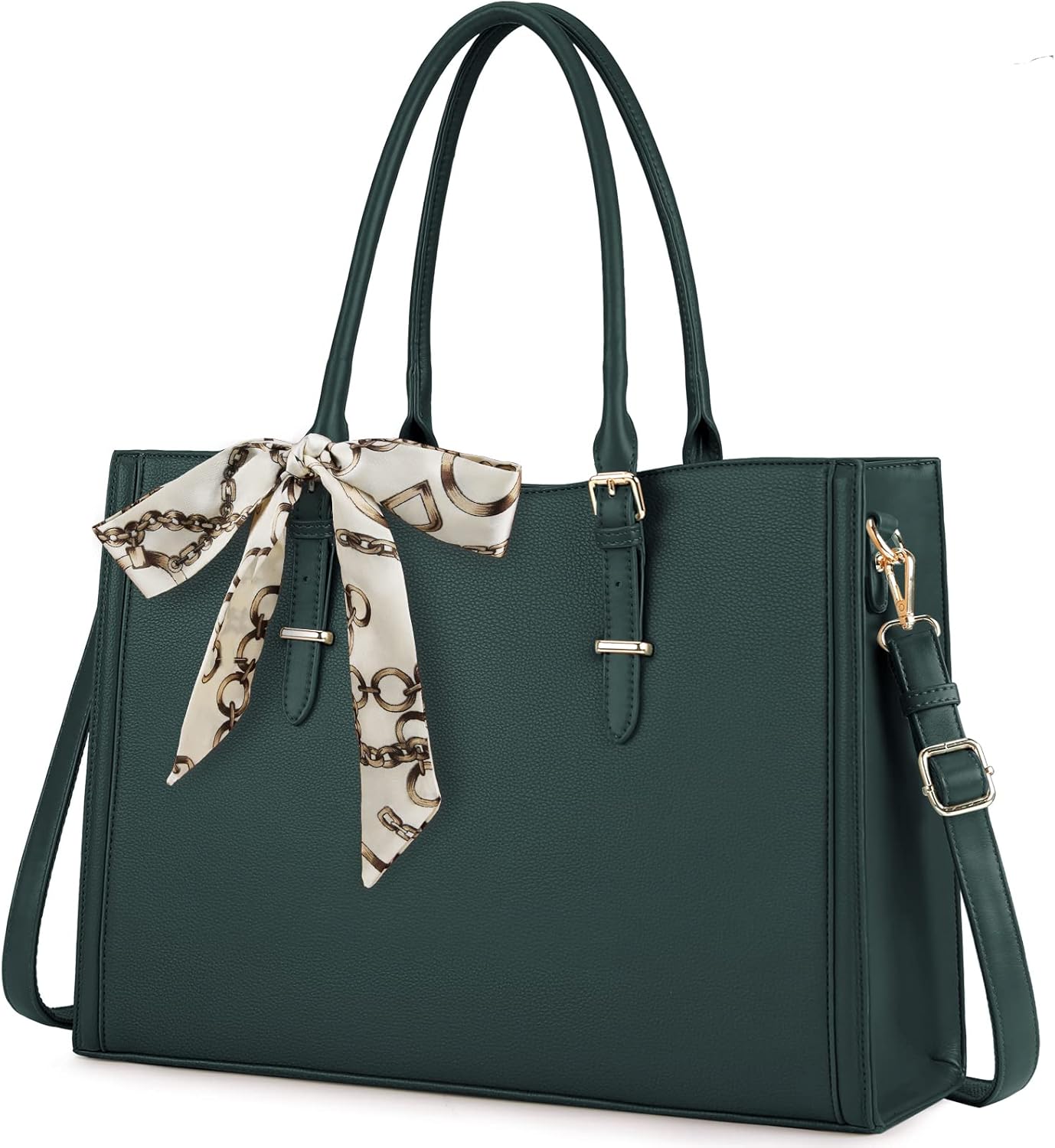 Laptop Bag for Women 15.6 inch Leather Laptop Tote Bag Waterproof Work ...