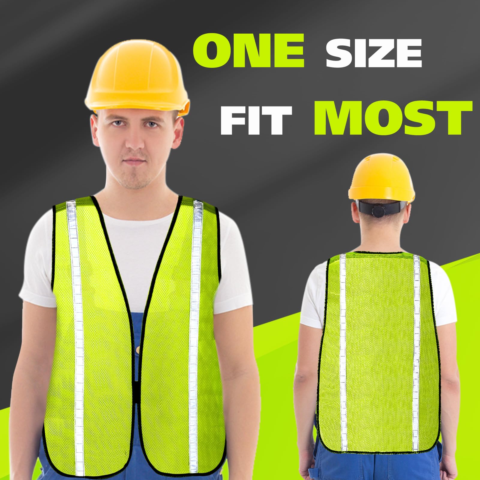 Snapklik.com : Jecery 20 Packs High Visibility Vest Safety Reflective ...