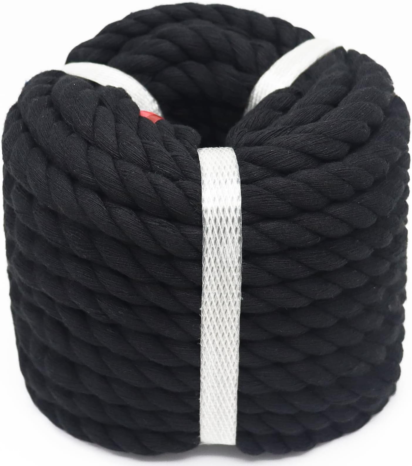 Amazon.com: SINYLOO Black Rope 1/2 inch × 50 feet Twisted Cotton Rope ...