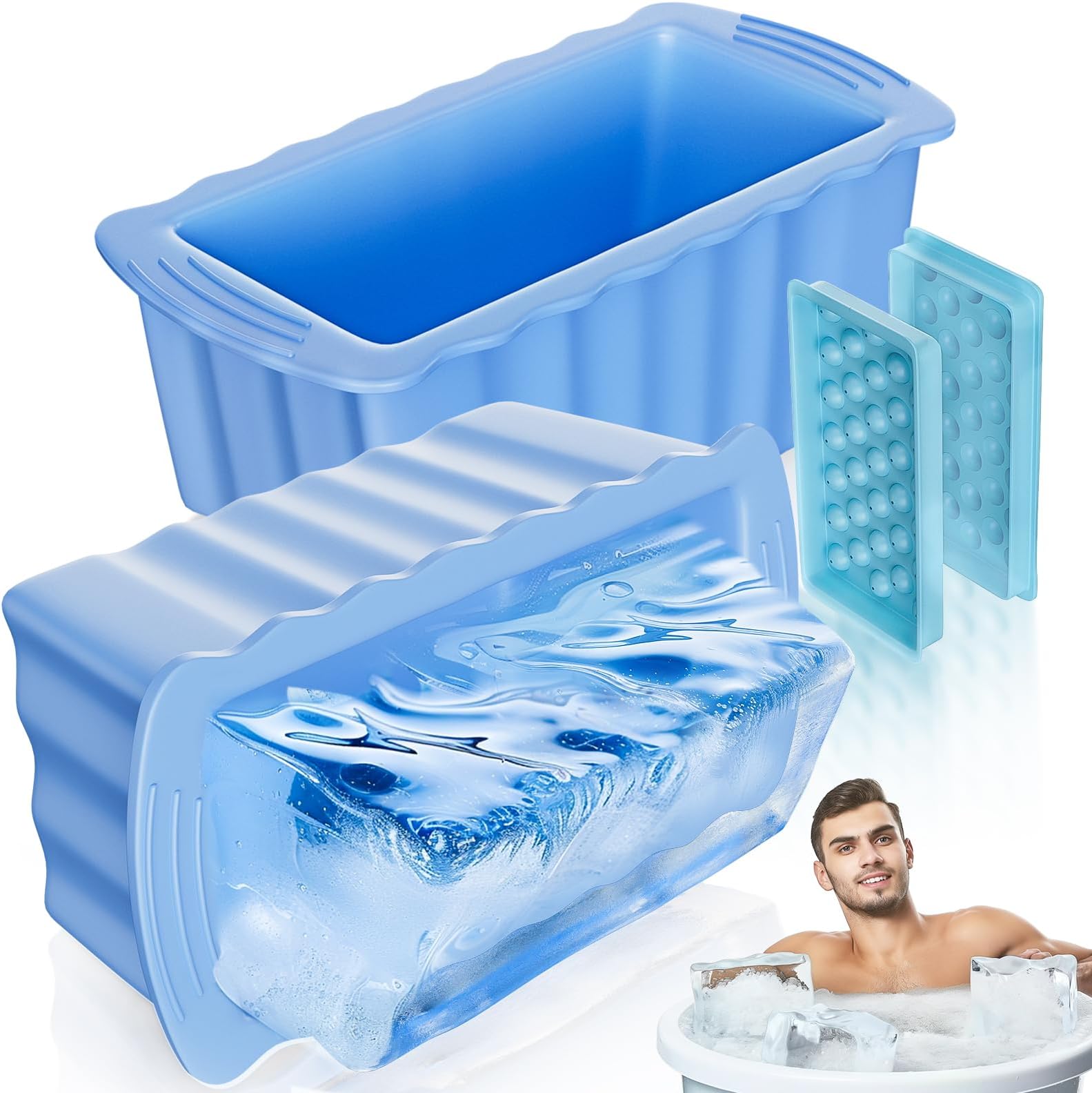 Amazon.com: 2-Pack Extra Large Ice Block Molds, 16LB Ice Block ...