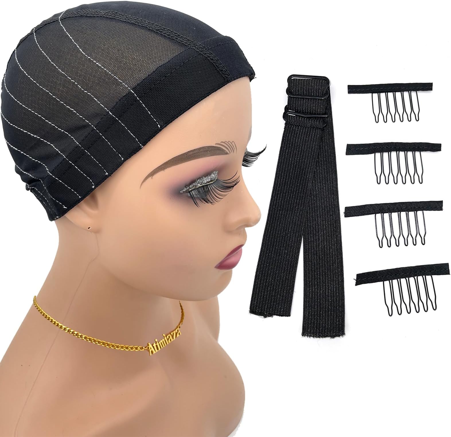 Amazon.com: Mesh Dome Caps Wig Cap with Guideline Map for Wig Making ...