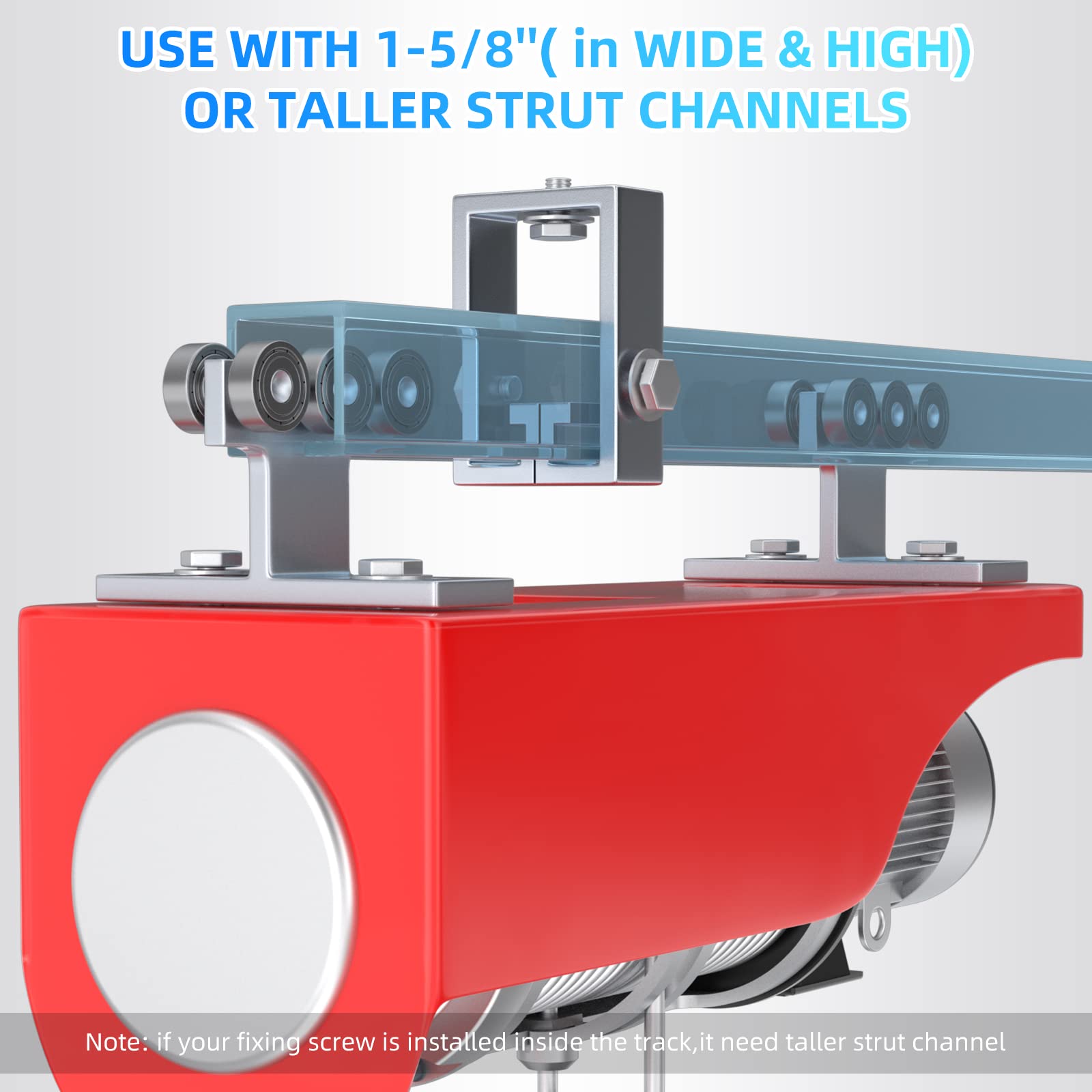 Unistrut Rollers BiJun Strut Channel Trolley Assembly Roller, Two ...