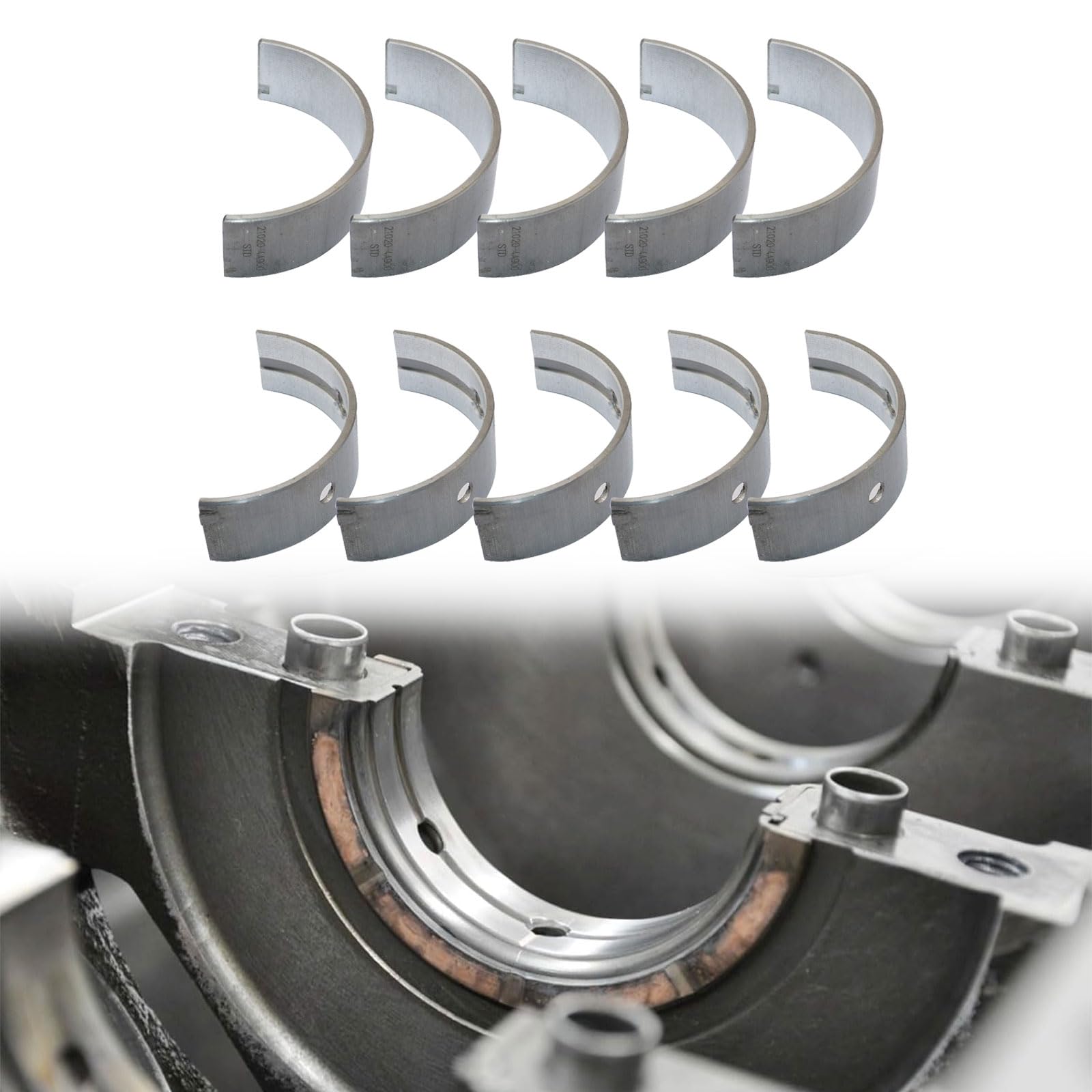 Amazon.com: SecosAutoparts 10Pcs Engine Crankshaft Main Bearing Kit ...