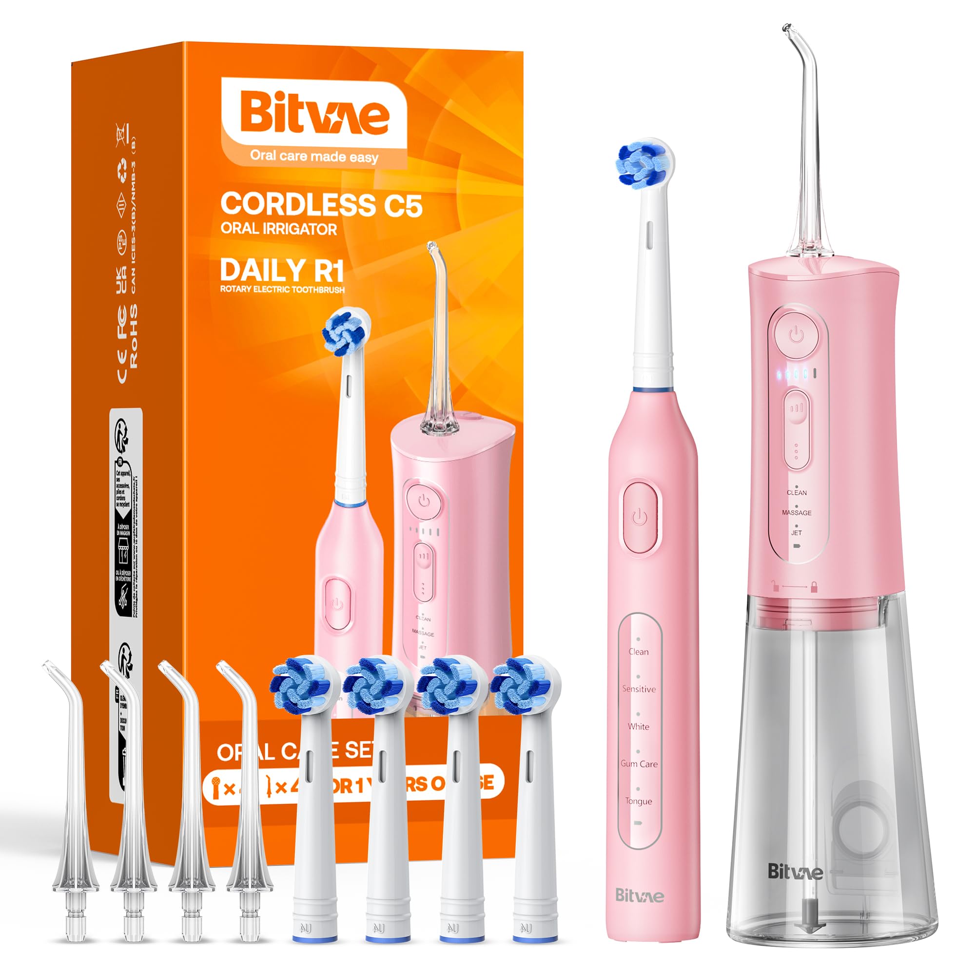 Amazon.com: Bitvae Water Dental Flosser Teeth Picks, Cordless Water ...