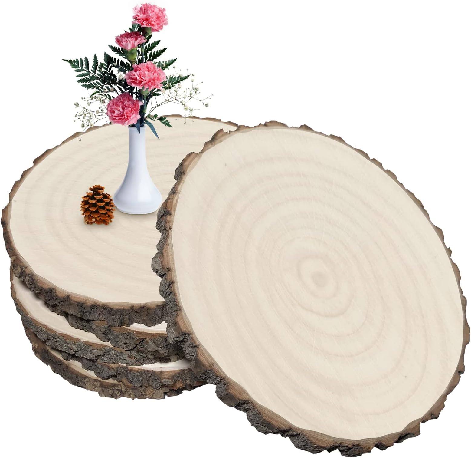 Amazon.com: Set of (10) 11-12 inch Wood Slices for centerpieces! Wood ...