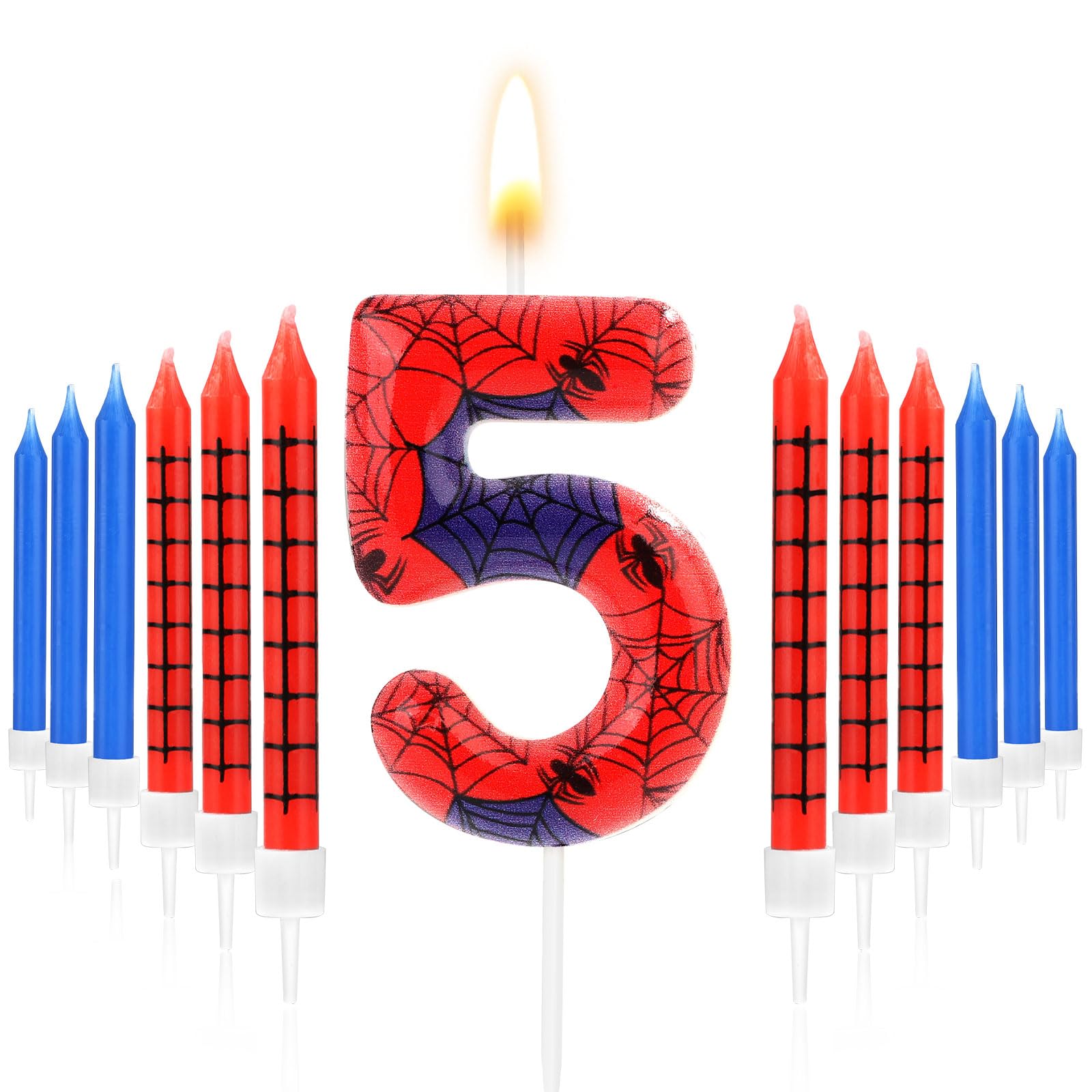 Amazon.com: 13pcs Spider Web Birthday Candles, Spider Themed Birthday ...