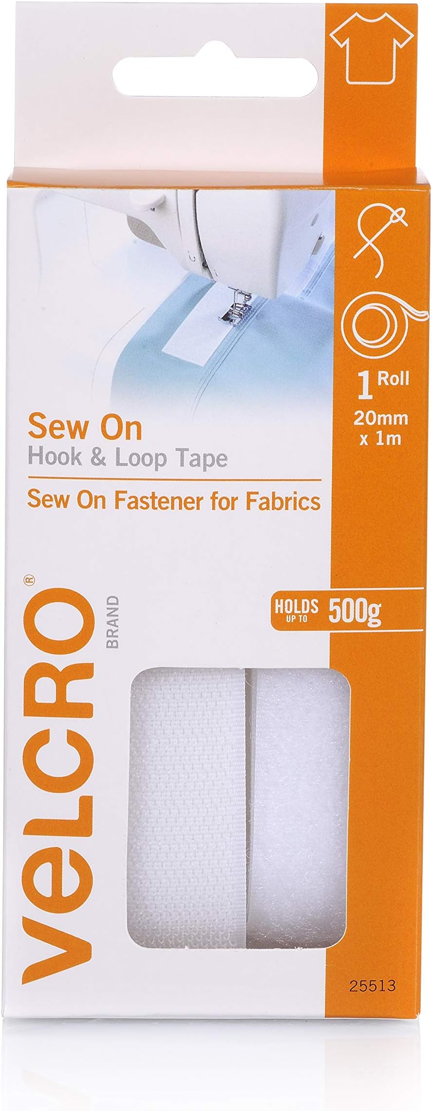 VELCRO Brand 91325 Thin Fasteners Tape 15' x 3/4" Tape - Clear : Amazon ...