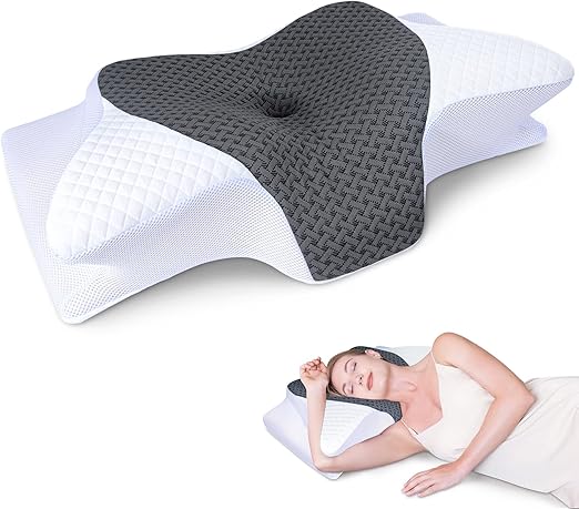 Amazon.com: SAHEYER Cervical Neck Pillow, 2 in 1 Ergonomic Neck Support ...