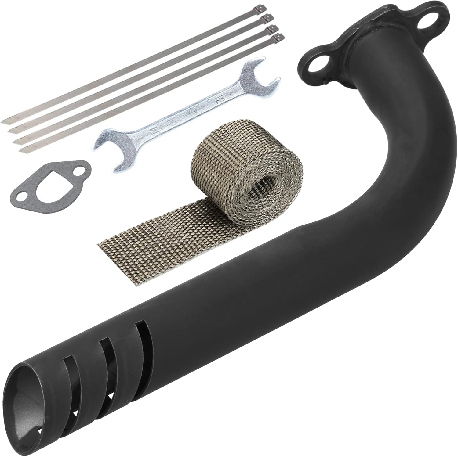 Amazon.com: XIKOBY Upgrade Header Exhaust Pipe Kit for Predator 212cc ...