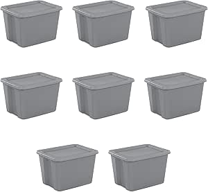Amazon.com - STERILITE Case of 8 Bins 18 Gallon Containers 68 Liter ...
